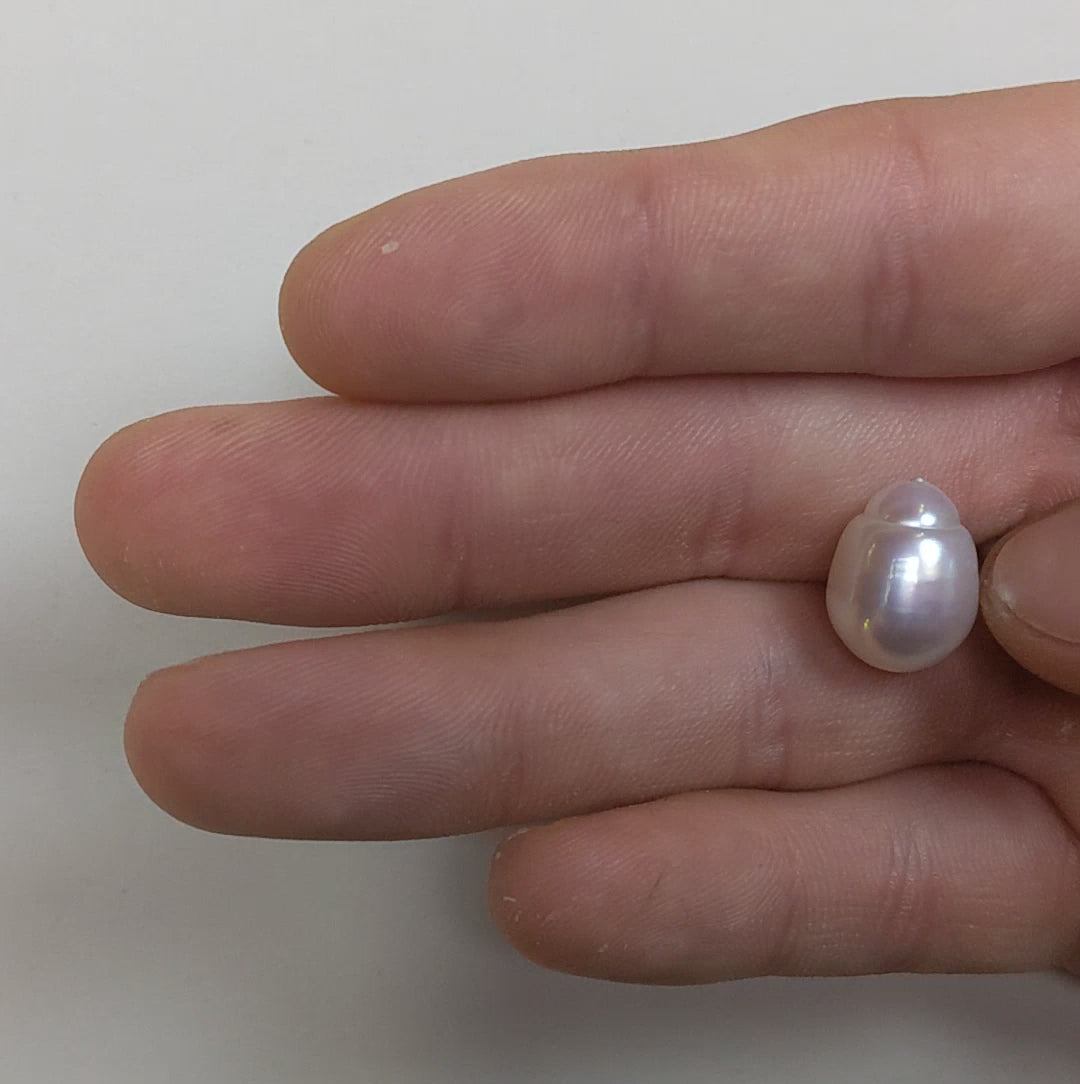 Single Topped Drop 11 mm pearl, Flawless After Setting Complexion, Gem ...