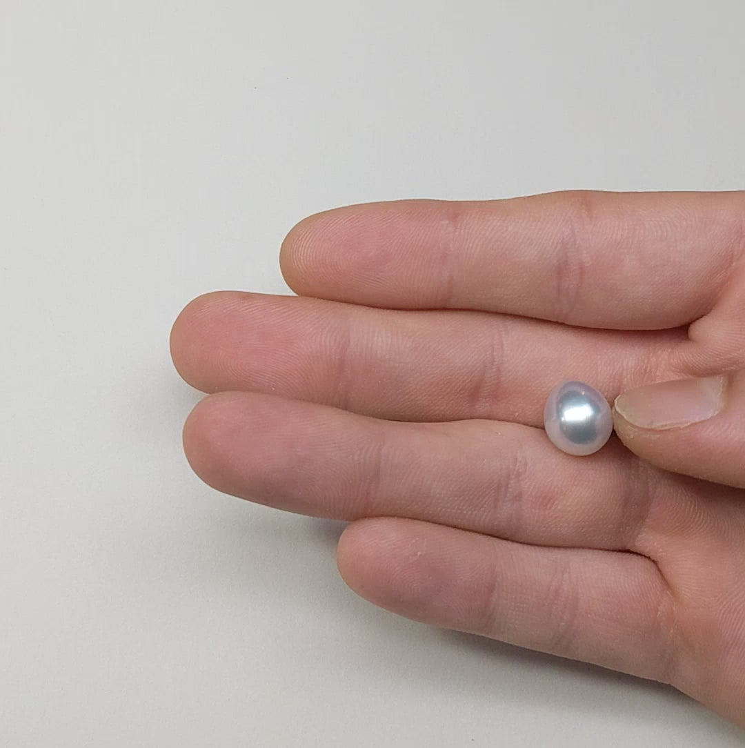 Single Smooth Baroque 10 mm pearl, Flawless After Setting Complexion ...