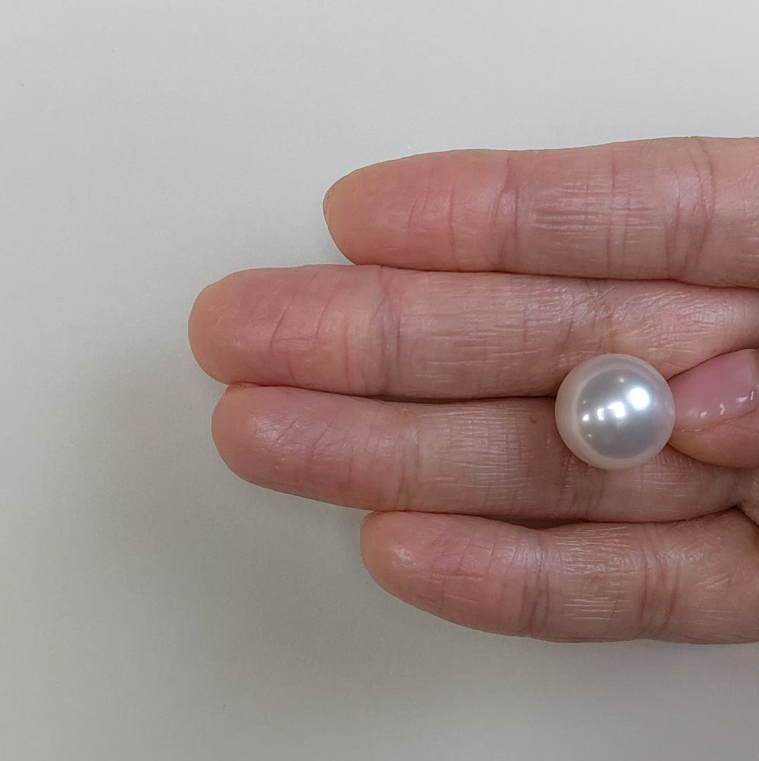 Single Semi-Round 13 mm pearl, Flawless After Setting Complexion, AAA ...