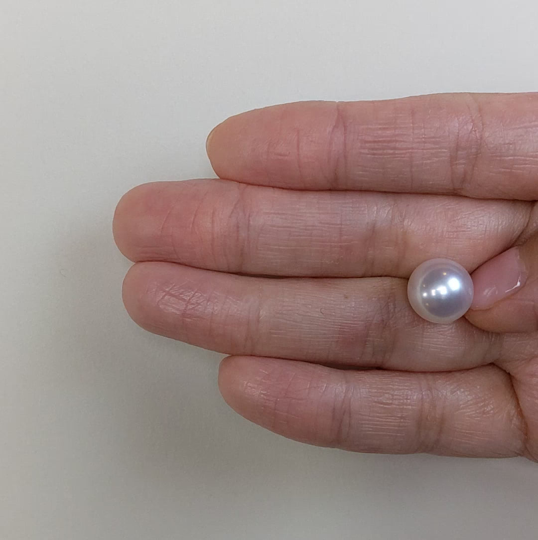 Single Semi-Round 10 mm pearl, Flawless After Setting Complexion, Gem ...